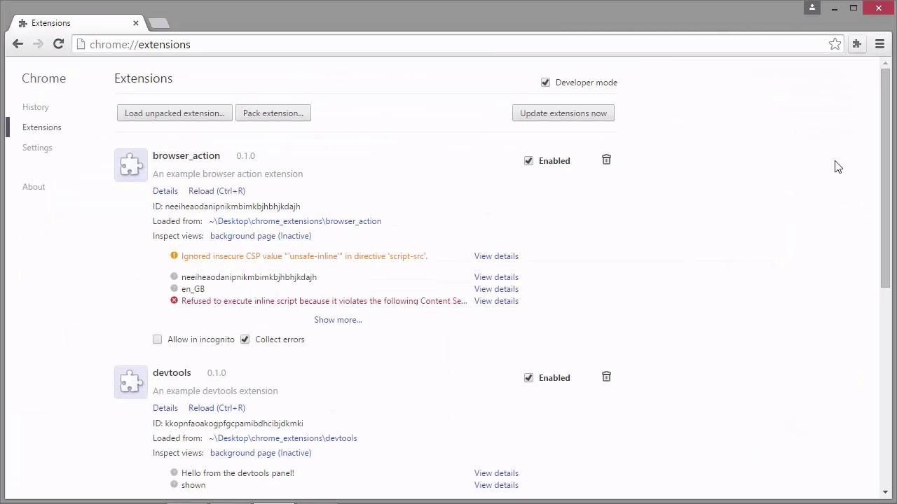Building a Chrome Extension - Extension Security