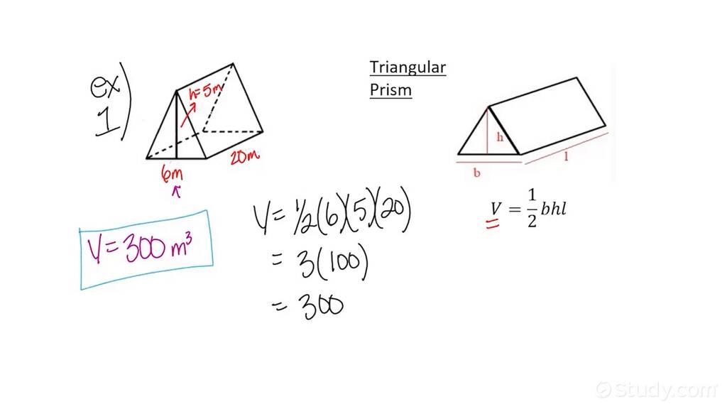 How to Find the Volume of a Triangular Prism | Geometry | Study.com
