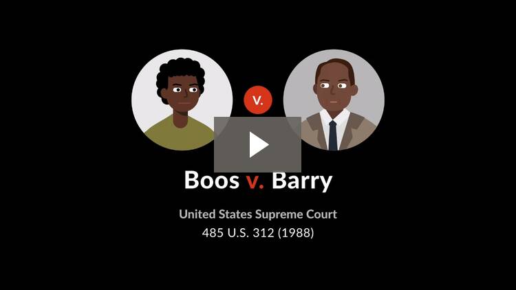 Boos v. Barry, 485 U.S. 312 (1988): Case Brief Summary - Quimbee