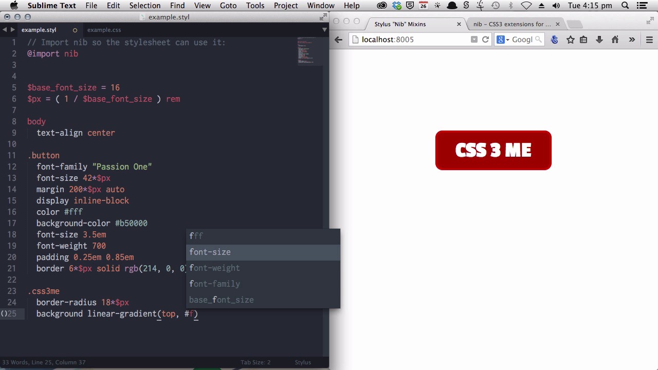 Become a CSS Superhero With Stylus - Use CSS3 Easily with Prebuilt "Nib" Mixins