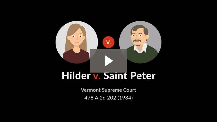 Hilder v. St. Peter - Case Brief - Quimbee