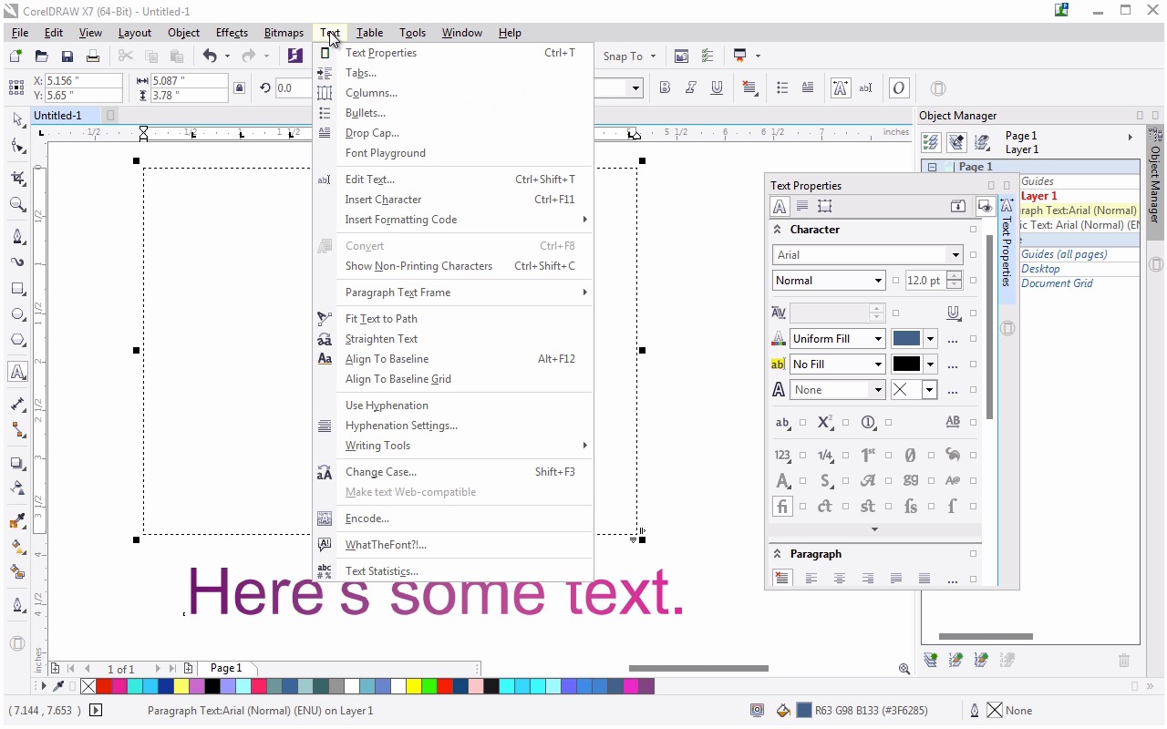 Getting Started With CorelDRAW - Text