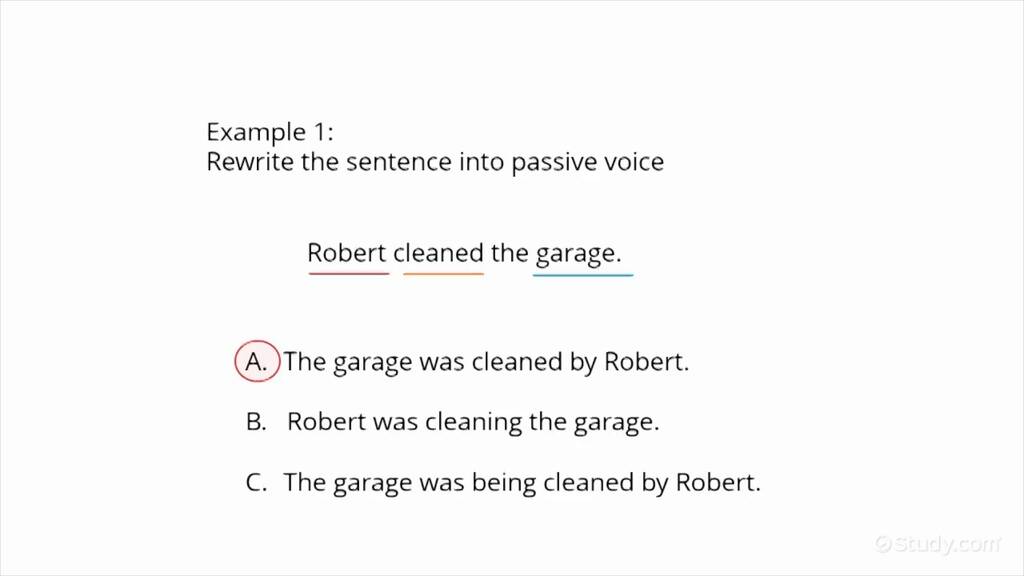 How to Change a Sentence from Active to Passive Voice | English | Study.com