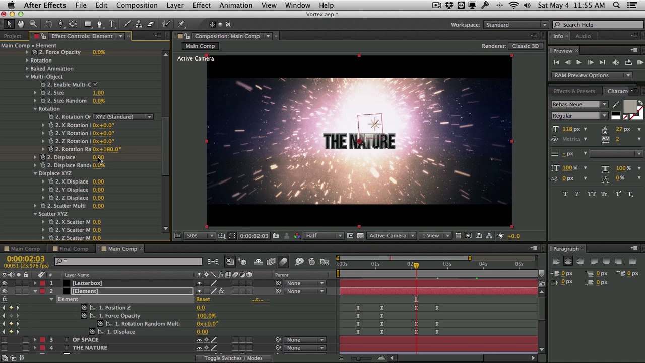 Advanced Motion Graphics - Vortex Trailer Day 2