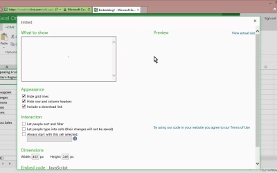 Introduction to Spreadsheets - Embedding a Workshseet on a Web Page