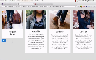 Customizing Bootstrap Components - Fonts and Buttons