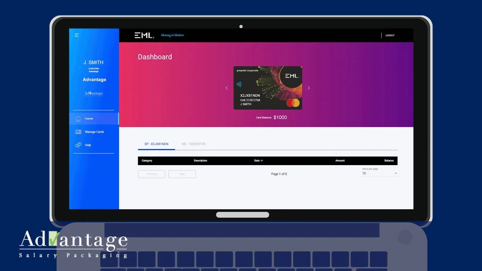 EML Salary Packaging Card | Advantage