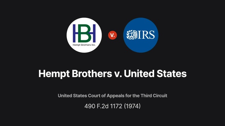 Hempt Brothers, Inc. v. United States, 490 F.2d 1172 (1974): Case Brief ...