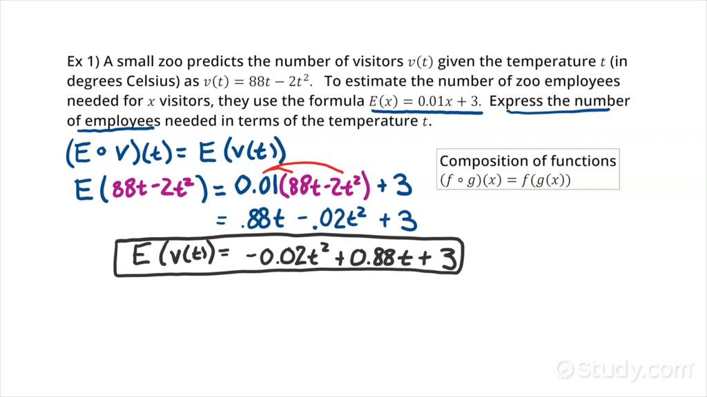 Word Problem Involving Composition Of Two Functions Precalculus