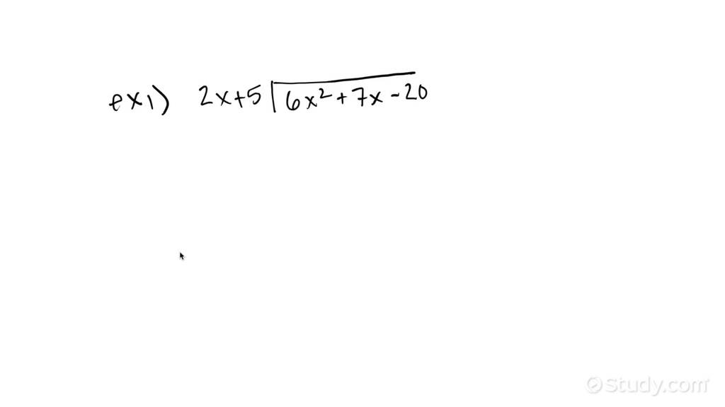Dividing Polynomials Using Long Division with No Remainder | Algebra ...