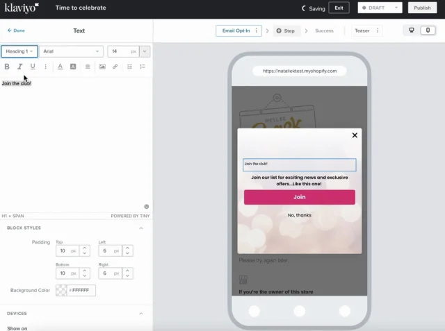 How to use dynamic blocks in forms | Klaviyo Help Center