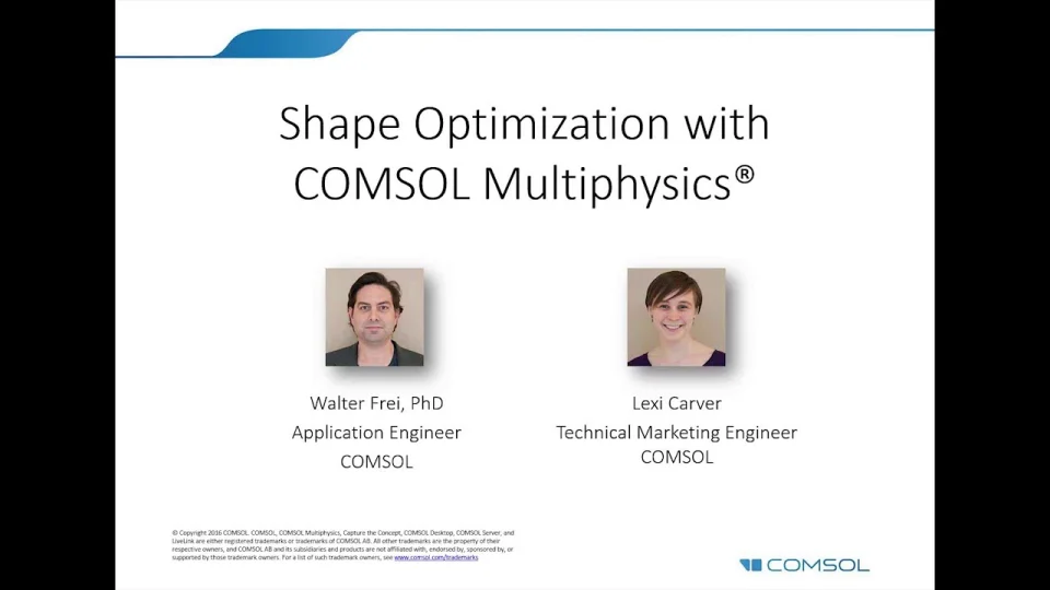 Using Shape Optimization in COMSOL Multiphysics®
