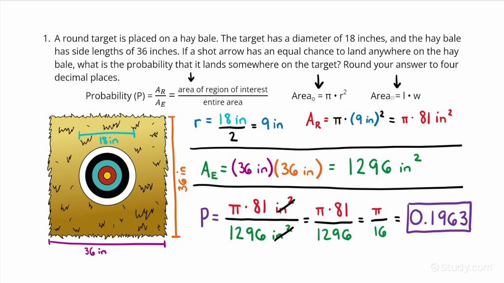 How to Calculate Probability as a Proportion of Areas | Geometry ...