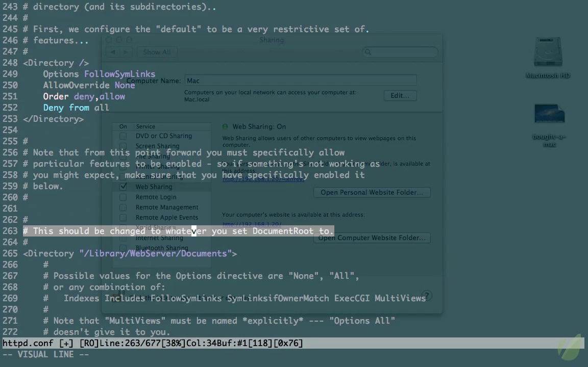 So You Bought a Mac? - Apache's Document Root