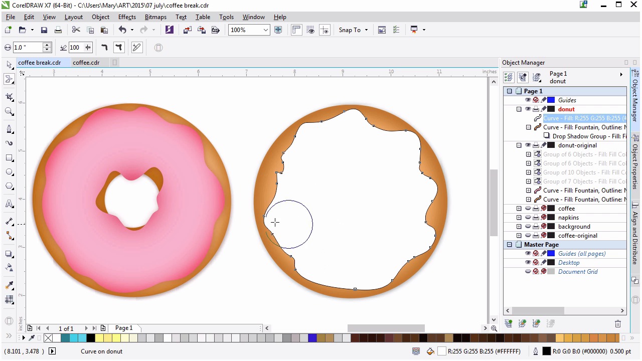 Advanced Techniques in CorelDRAW - Creating the Frosting