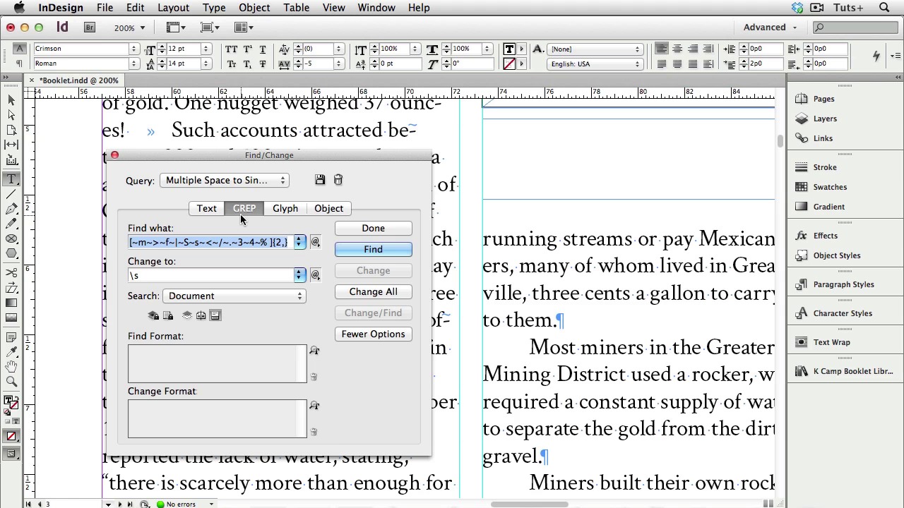 InDesign Fundamentals - Layout V - Text Cleanup