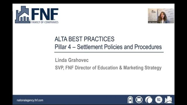 Settlement Policies And Procedures | FNF - National Agency