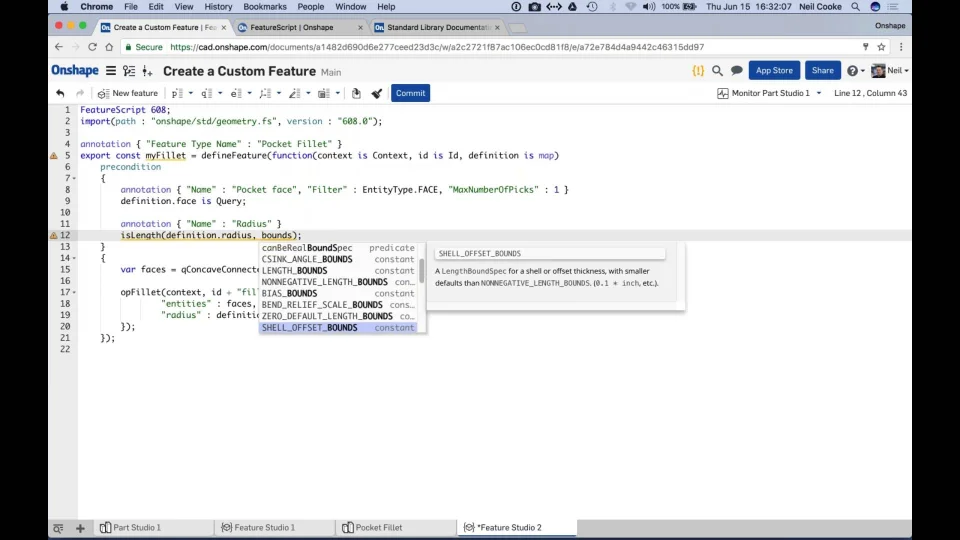 Creating a Custom Feature with FeatureScript