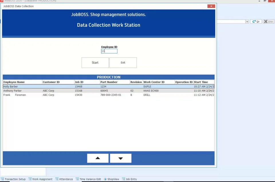JobBOSS Data Collection for the Shop Floor