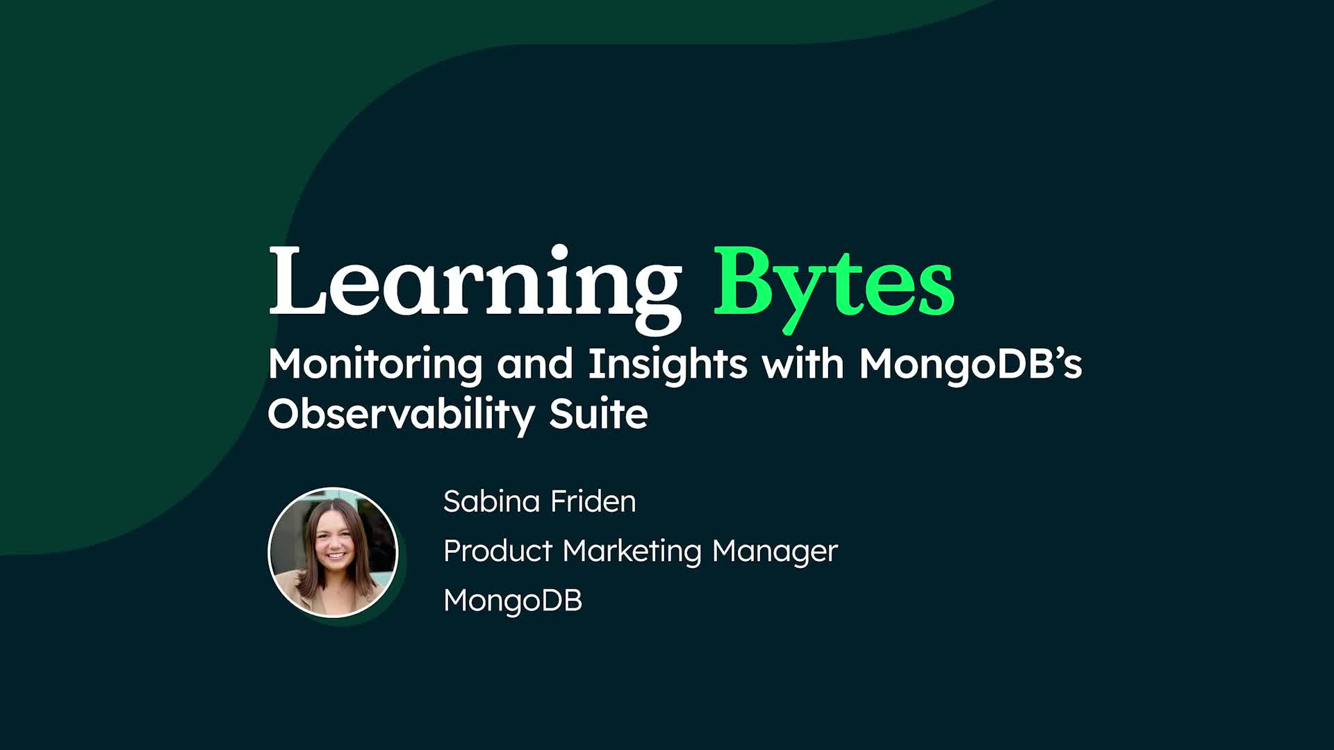 Monitoring and Insights with MongoDB's Observability Suite - Learn | MongoDB