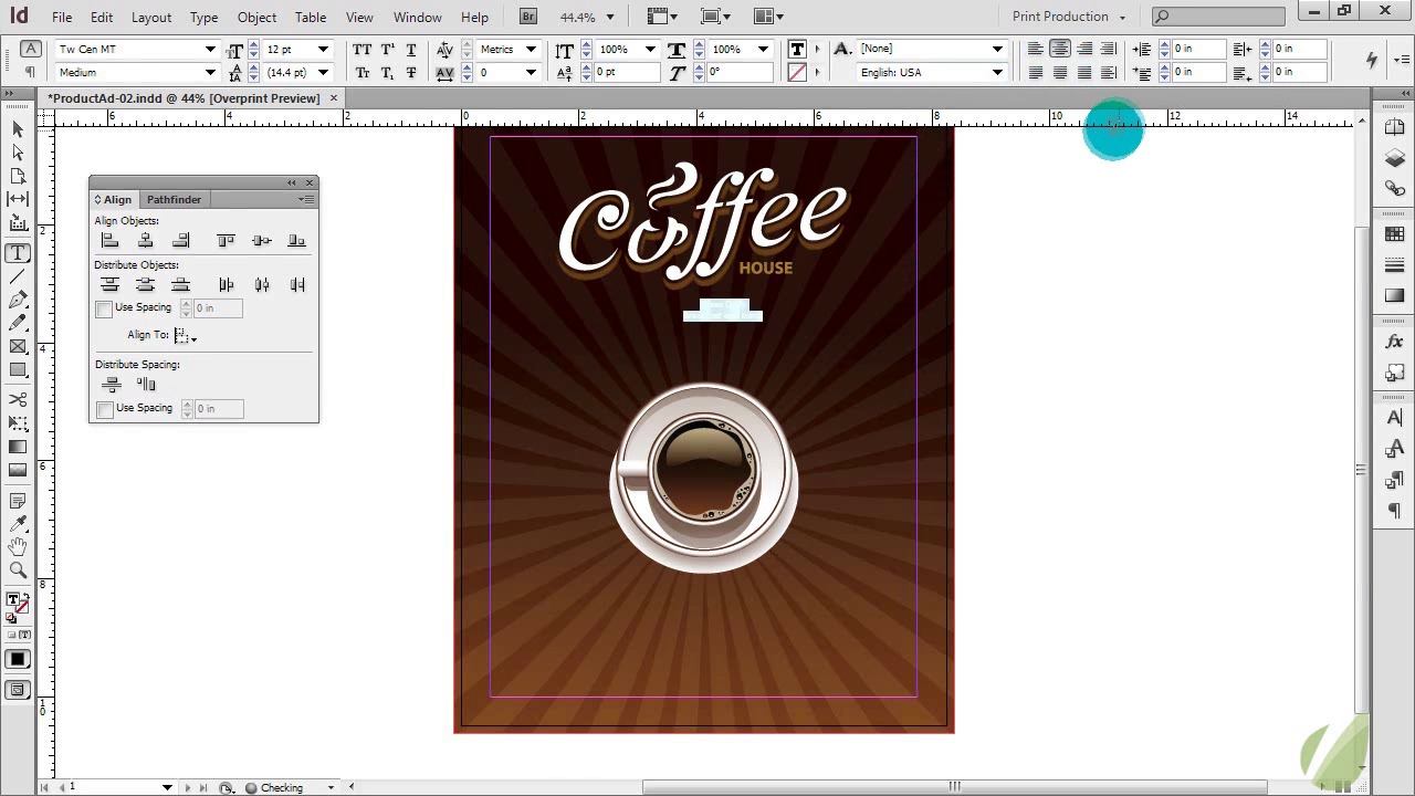 Intro to Print Ad Design - Product Ad Style Two