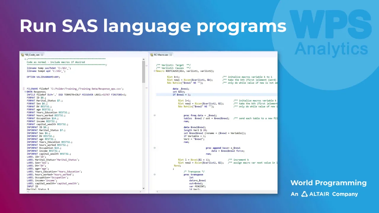 Run Sas Language Programs Altair Community