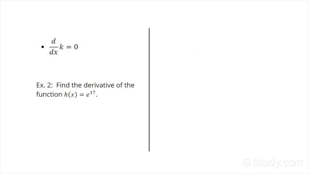 Differentiating Constant Functions to Get 0 | Calculus | Study.com Differentiating Constant Functions to Get 0 | Calculus | Study.com