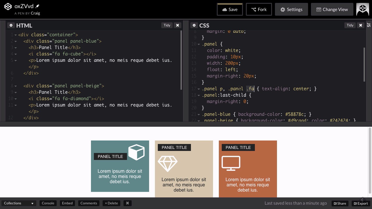 Practical Web Animation - Animated Panels