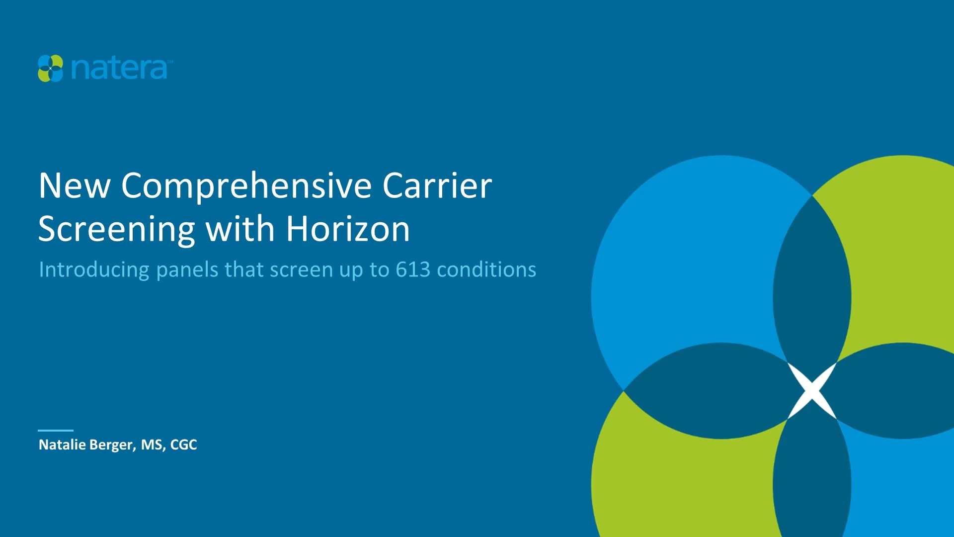 New Comprehensive Carrier Screening with Horizon Webinar - Condensed