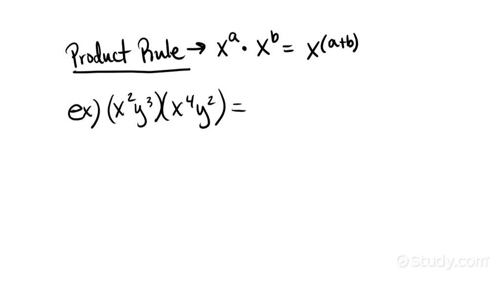 How to Use the Product Rule with Positive Exponents & Multivariate ...