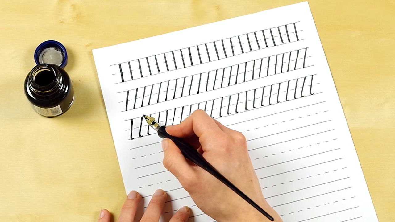 The Art of Calligraphy: Roundhand Script - The Downward Stroke