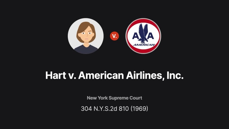 Hart v. American Airlines, Inc., 61 Misc.2d 41, 304 N.Y.S.2d 810 (1969 ...