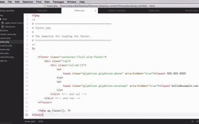 Building WordPress Themes With Bootstrap - Completing the Blog Page Content and Footer