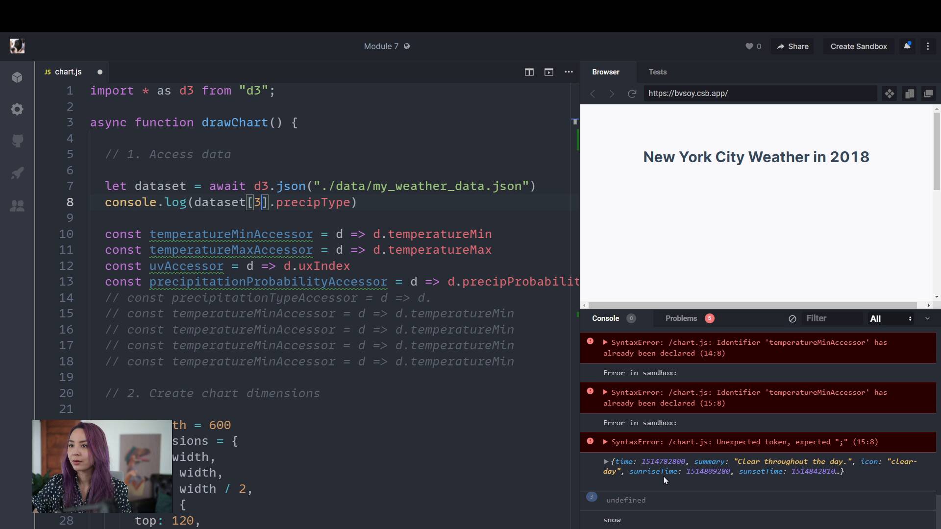 Getting set up - Fullstack D3 Masterclass - 7.2 | newline