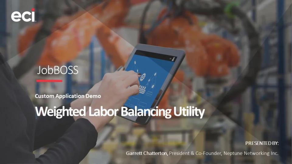 JobBOSS Weighted Labor Balancing Utility Video Overview