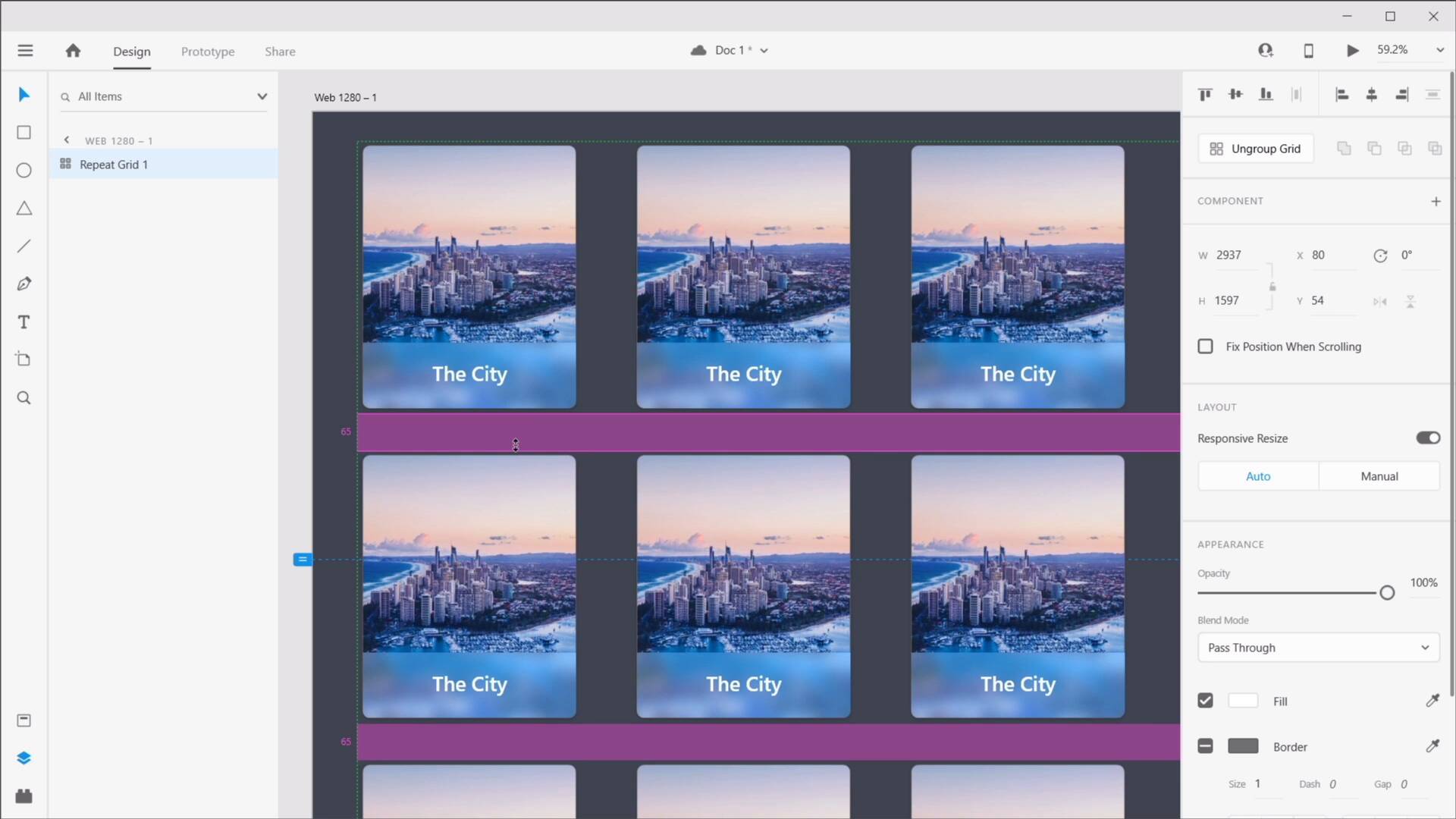 Adobe XD for Beginners - Working With the Repeat Grid