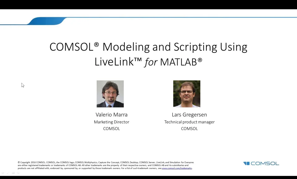 Intro to Scripting Using LiveLink™ for MATLAB®