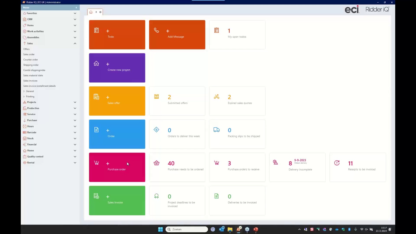 Ridder iQ ERP Software | Tailored for Manufacturing Efficiency