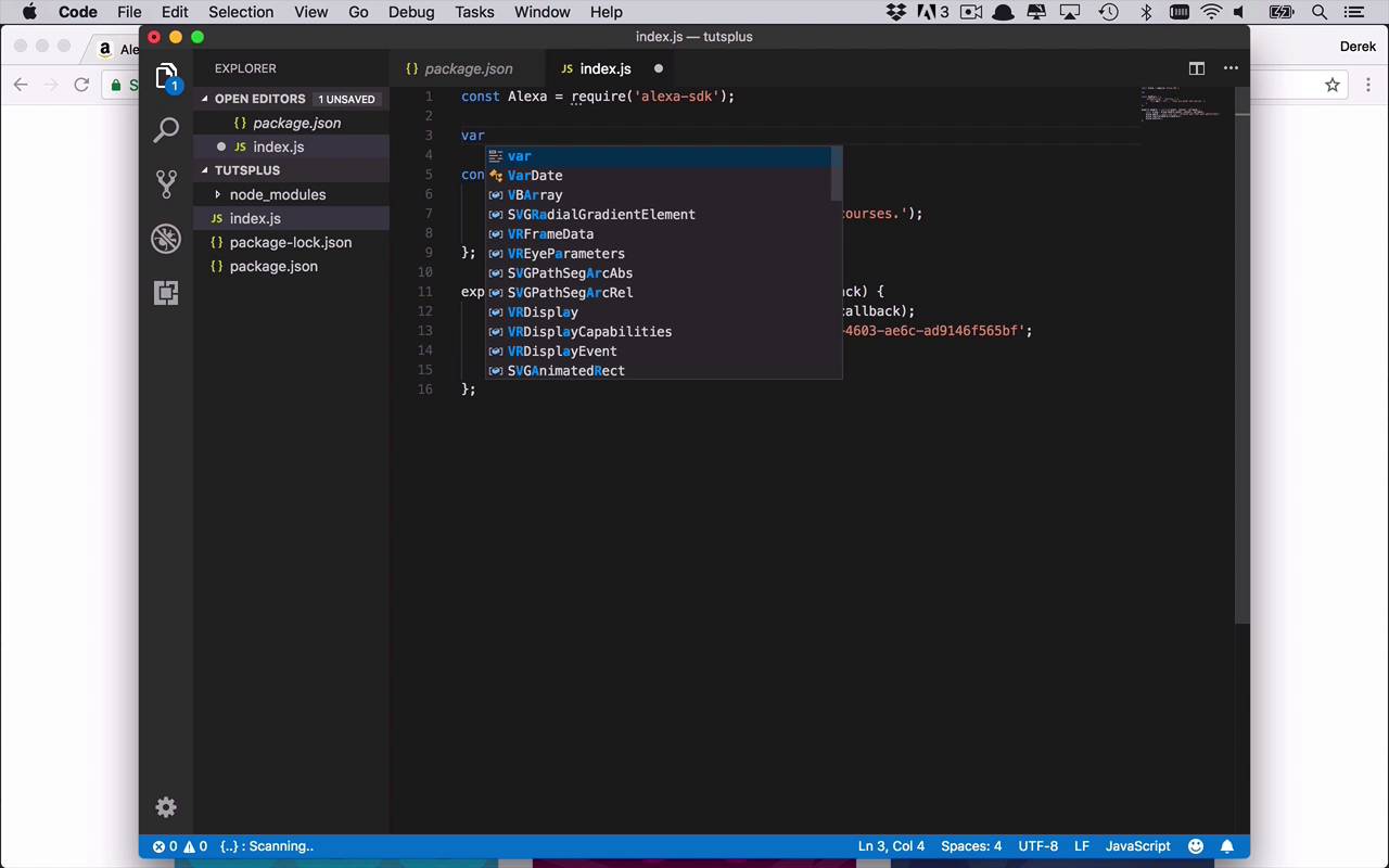 Create Your Own Alexa Skill - Creating the Setup Data for Your Skill