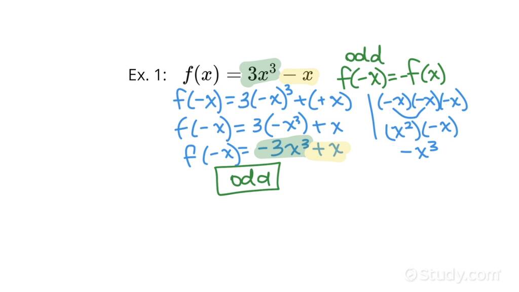 How To Determine If A Function Is Odd Algebra Study