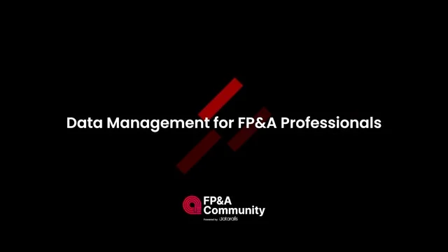 Data Management for FP&A Professionals - Datarails