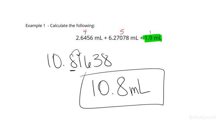 Adding Quantities with Differing Significant Units | Physics | Study.com