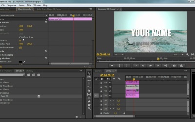 Special Effects in Premiere Pro - Titles in a Space