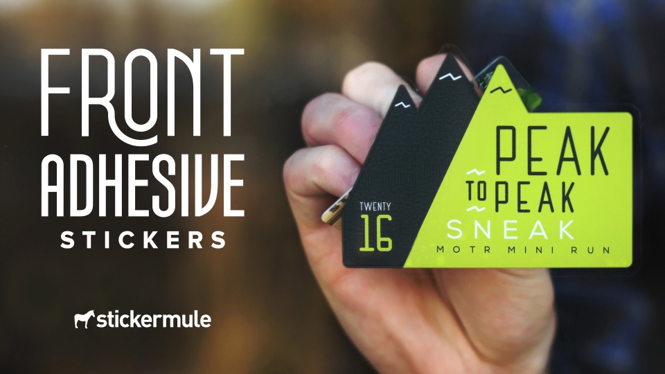 Front adhesive stickers | Free shipping | Sticker Mule