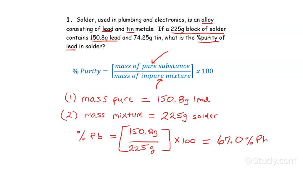 How to Analyze the Purity of a Mixture | Chemistry | Study.com