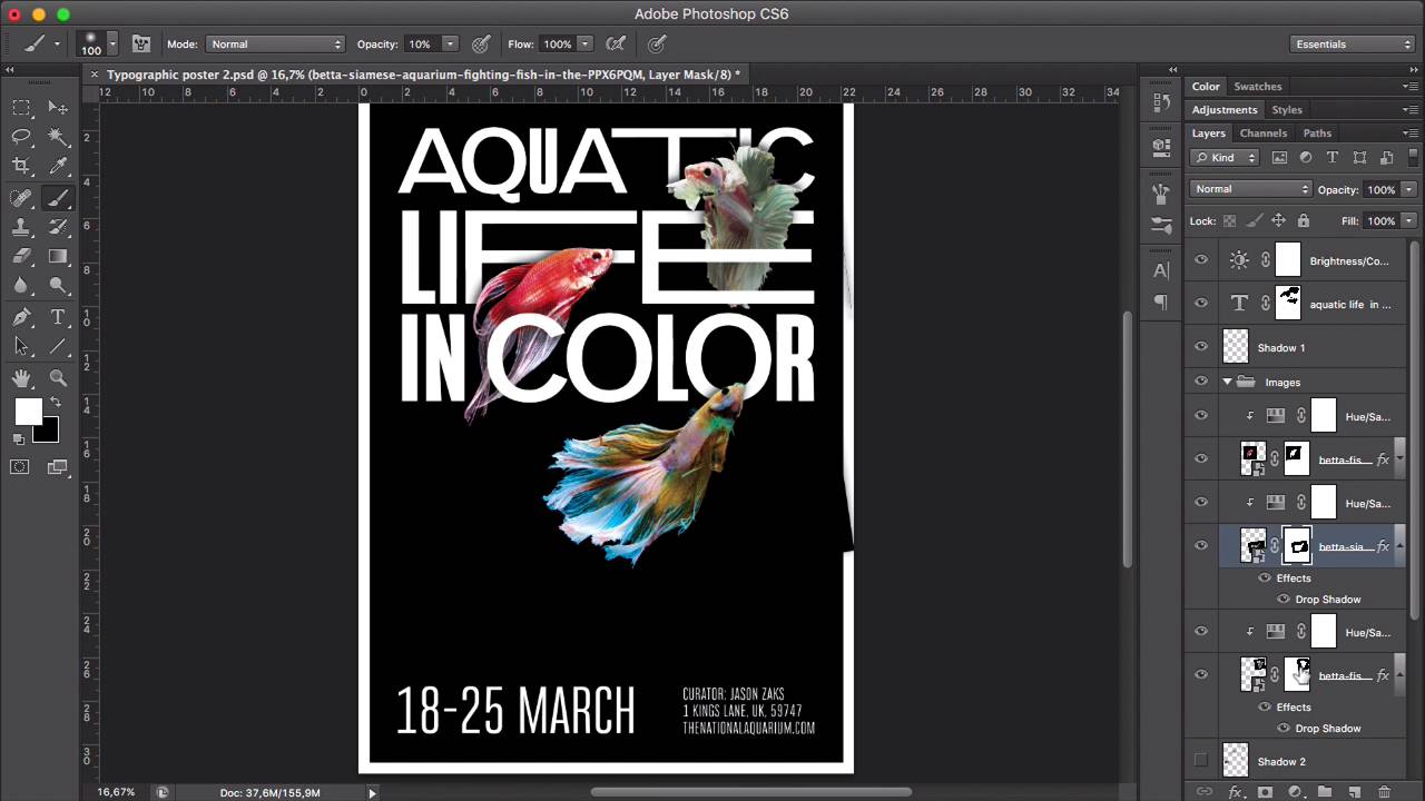 Typography Poster Design in Adobe Photoshop - Preparing a File for Print