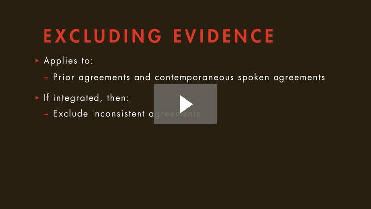 Parol Evidence Rule Lesson - Contracts - Quimbee