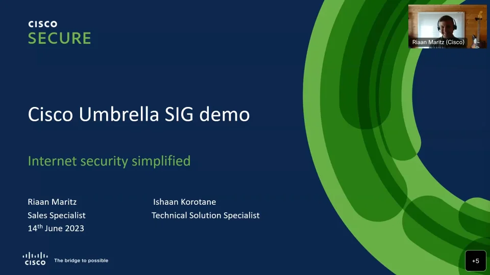 Cisco Umbrella SIG demo - Extended capabilities for Umbrella DNS customers