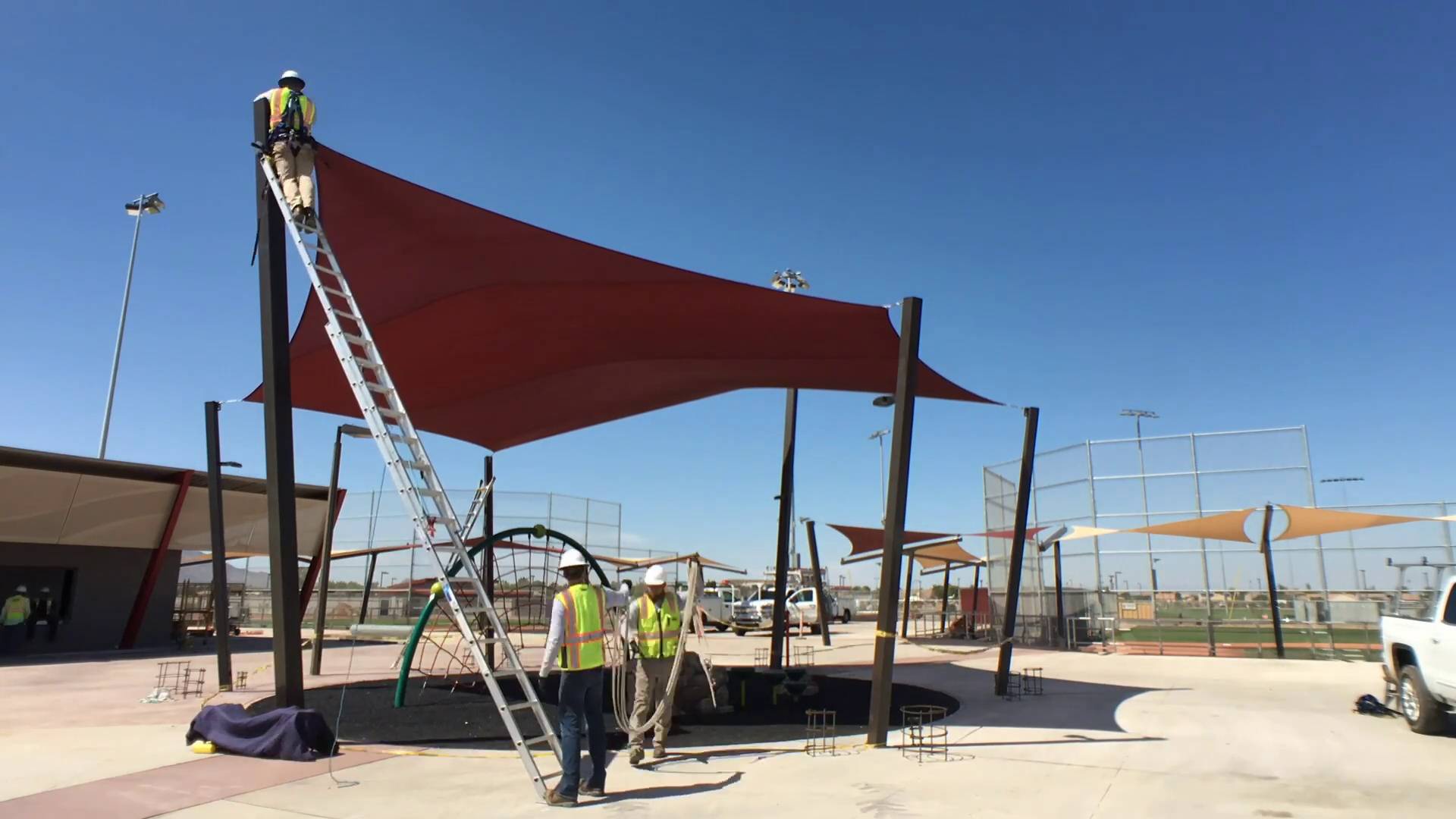 Shade Sail and Hip Structure Installation Videos - Tenshon