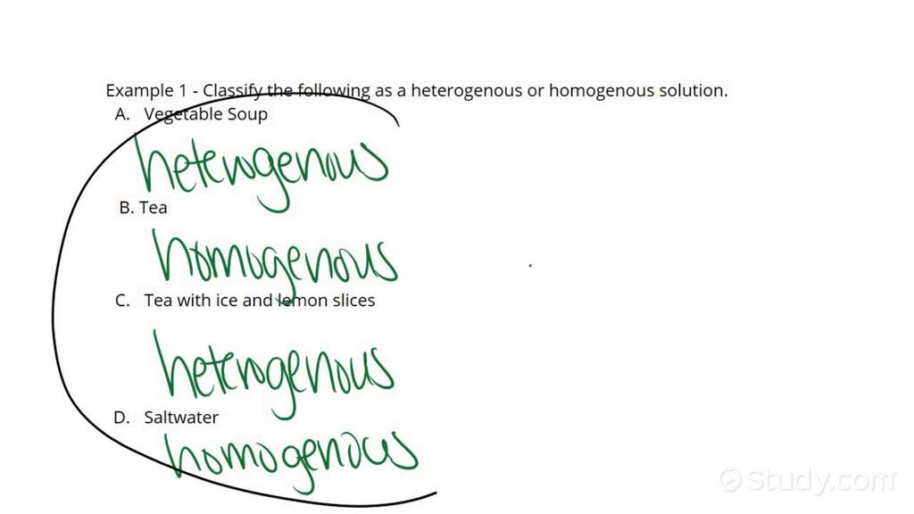 Distinguishing between Heterogeneous & Homogeneous Mixtures | Chemistry ...